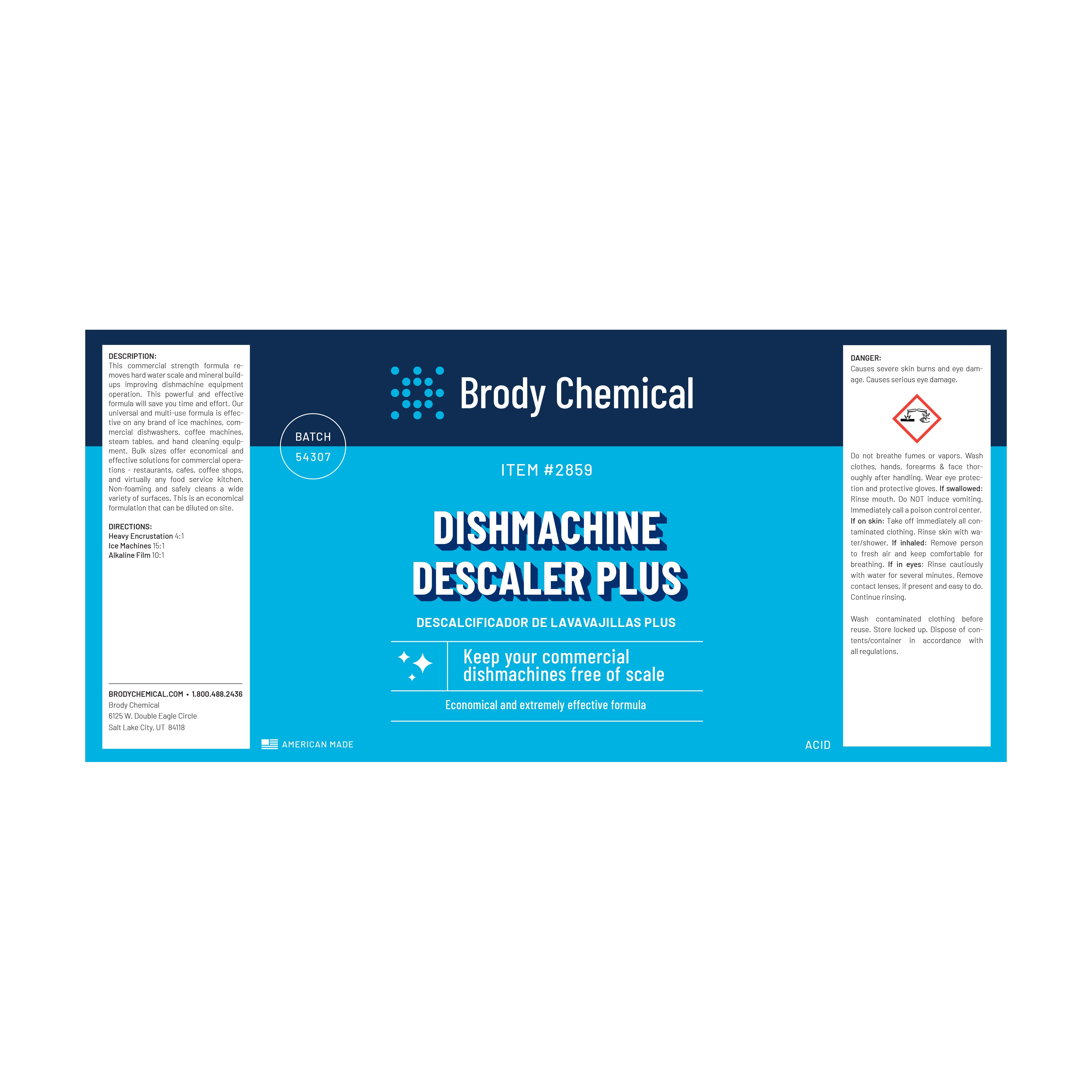 DISHMACHINE DESCALER PLUS – Brody Chemical