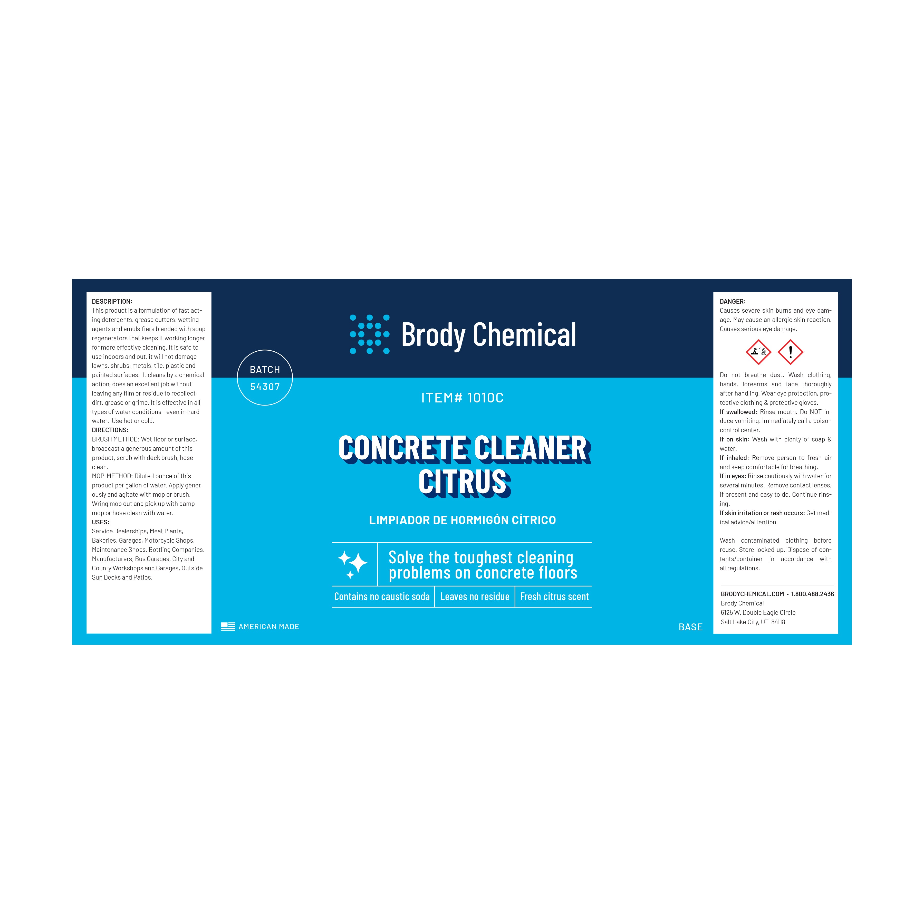CONCRETE CLEANER CITRUS – Brody Chemical