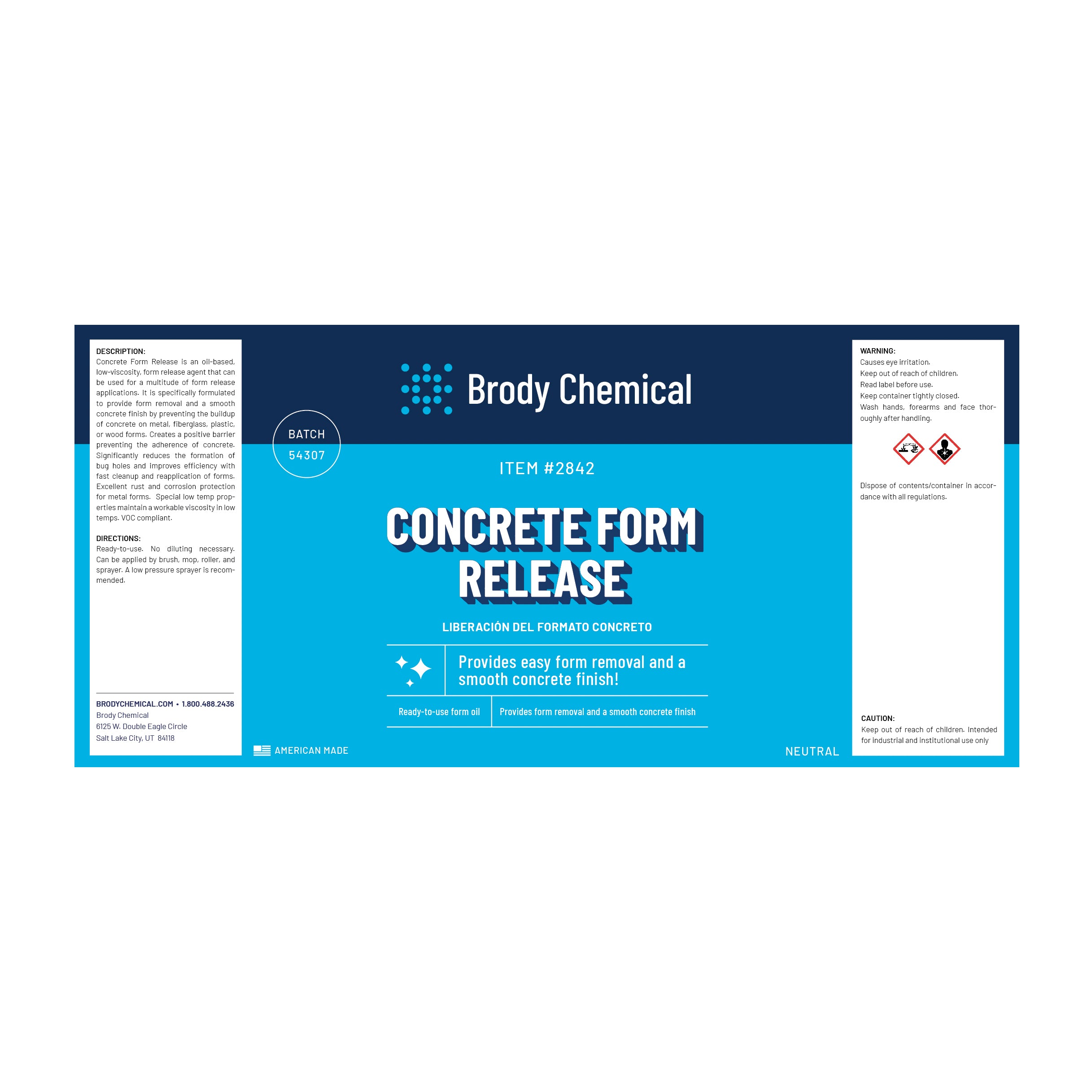 CONCRETE FORM RELEASE – Brody Chemical