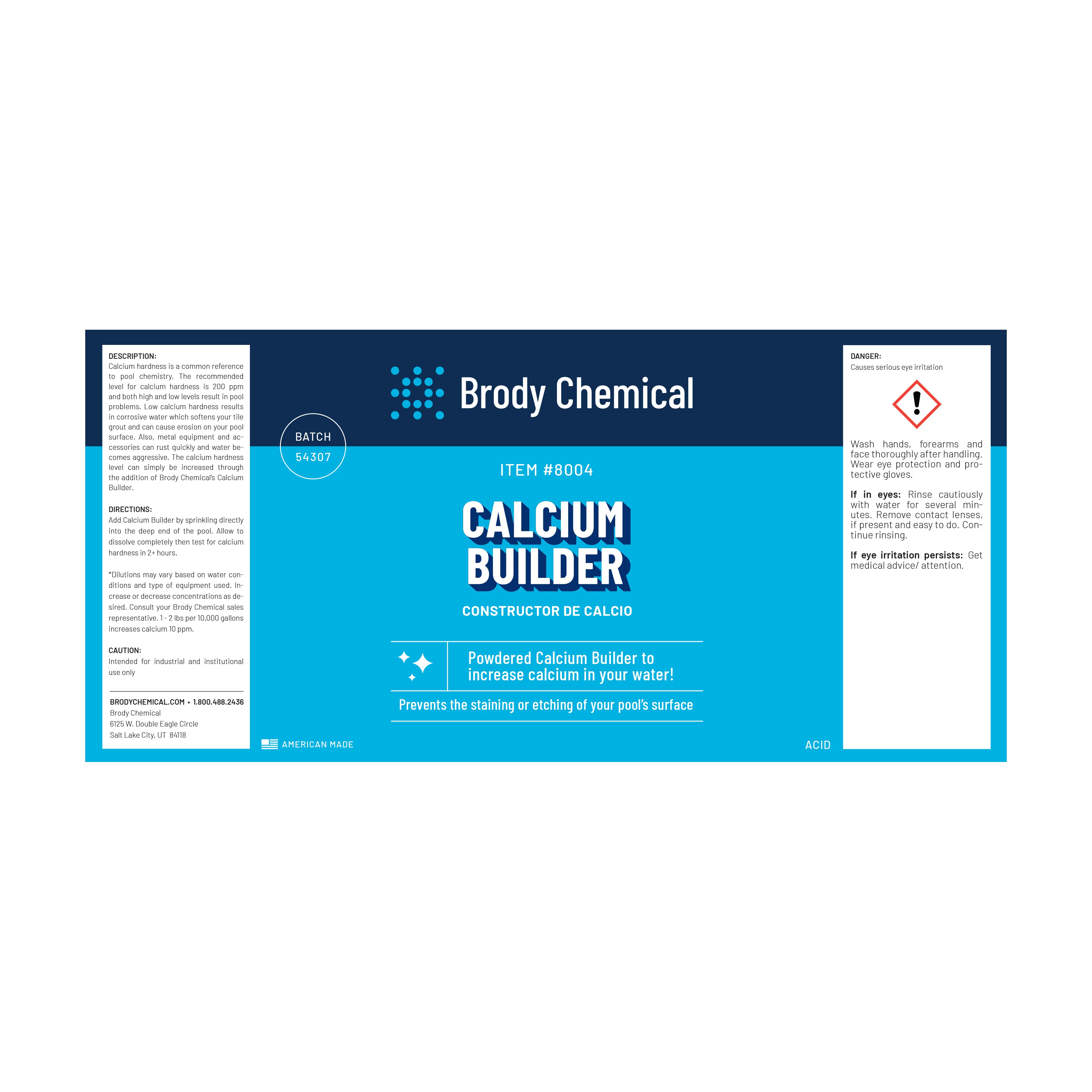 Calcium Builder for Swimming Pool | Brody Chemical