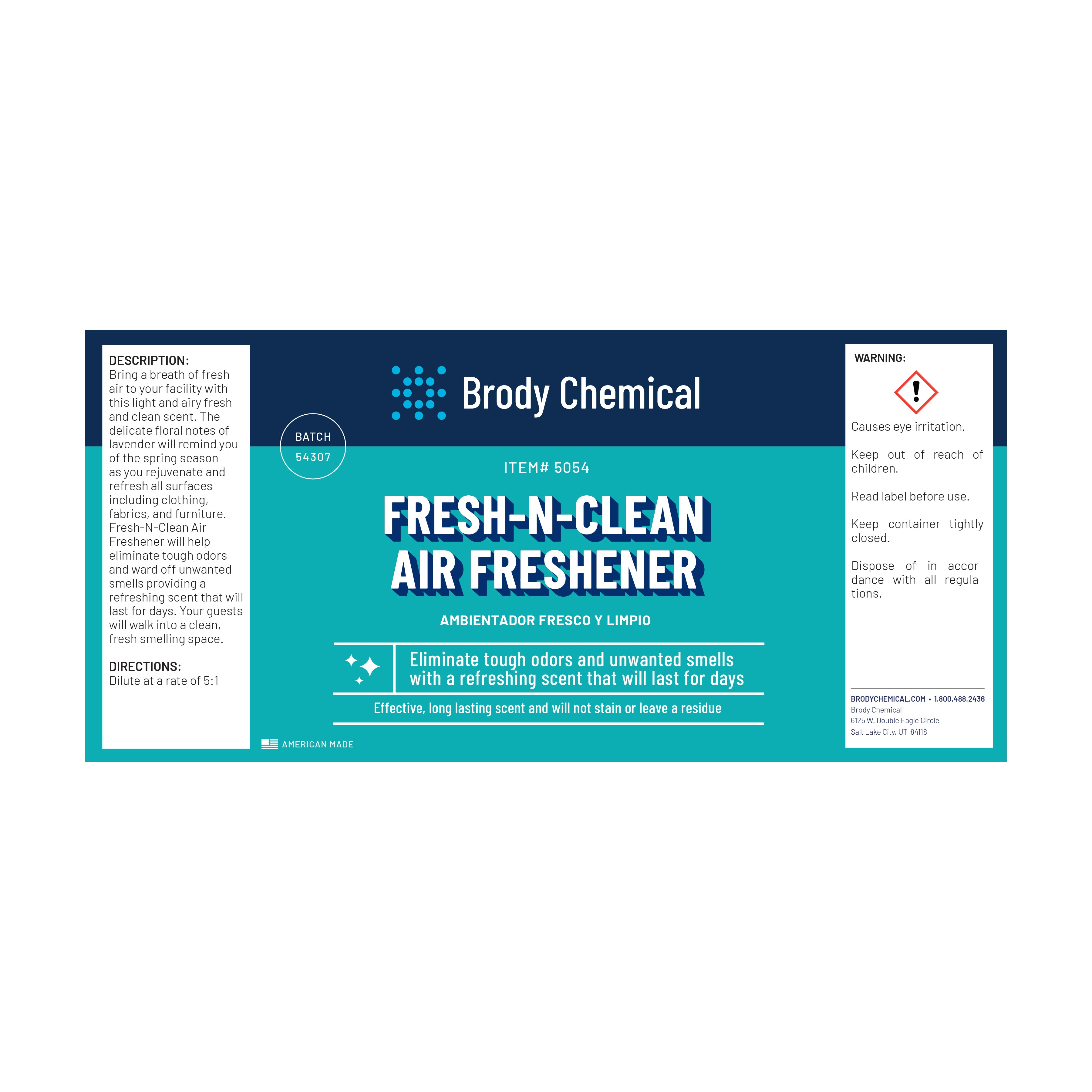 FRESH N CLEAN AIR FRESHENER – Brody Chemical