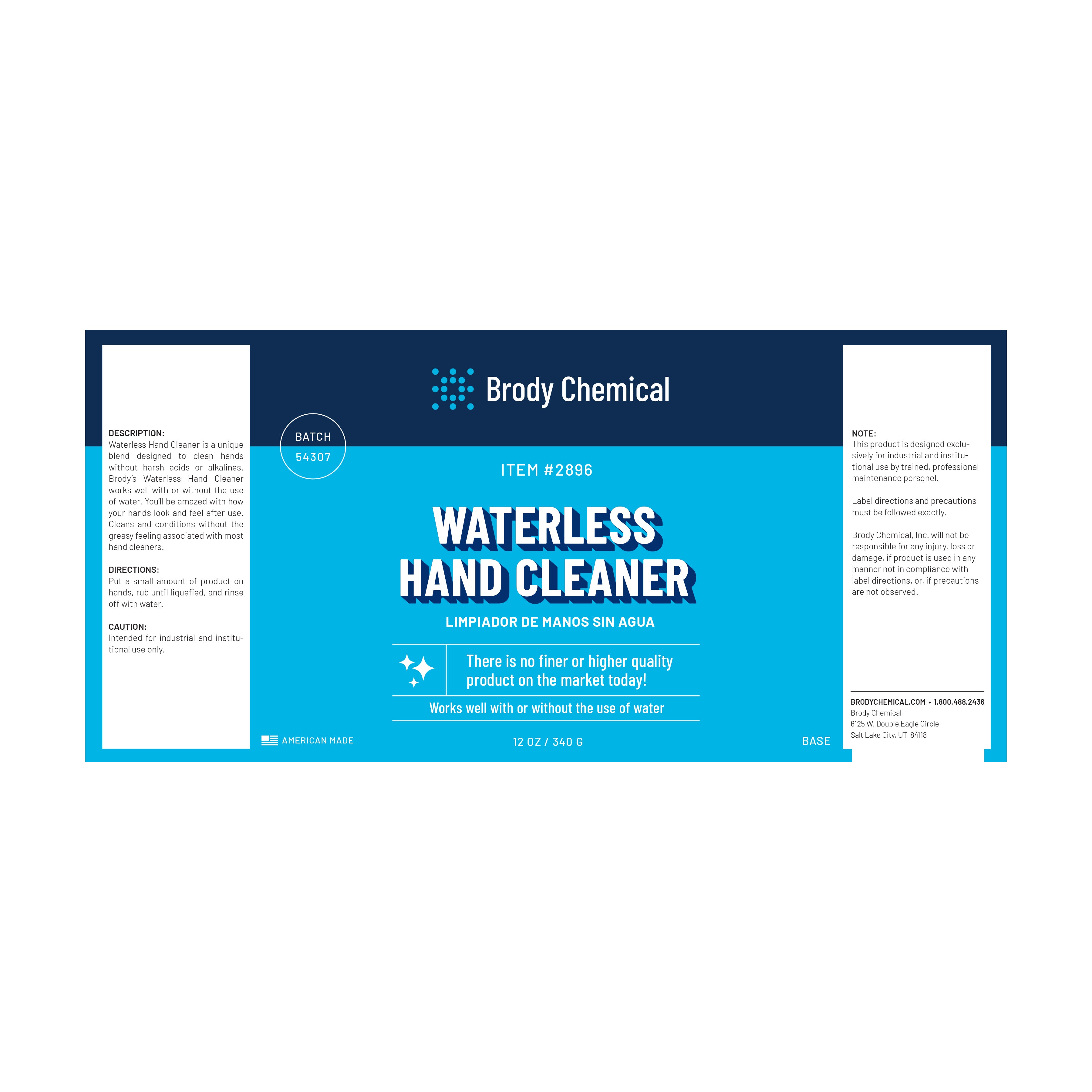 WATERLESS HAND CLEANER – Brody Chemical